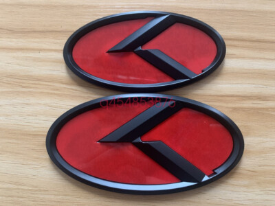 2x Hood Front Rear Black RED K Emblem Badge for KIA K5 Optima 2010 ...