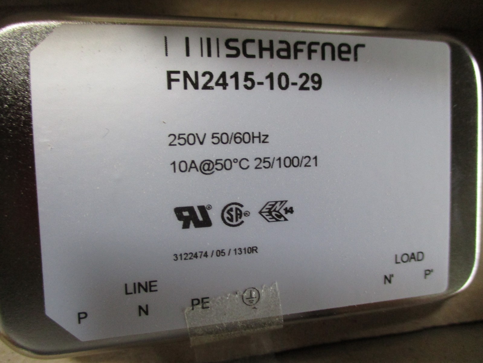 87h5446 Schaffner Fn2415-10-29 Suppression Filter 10a 9.4ma for sale ...