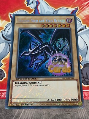 Carte YU GI OH DRAGON NOIR AUX YEUX ROUGES SBC1-FRF01 SECRET RARE | eBay