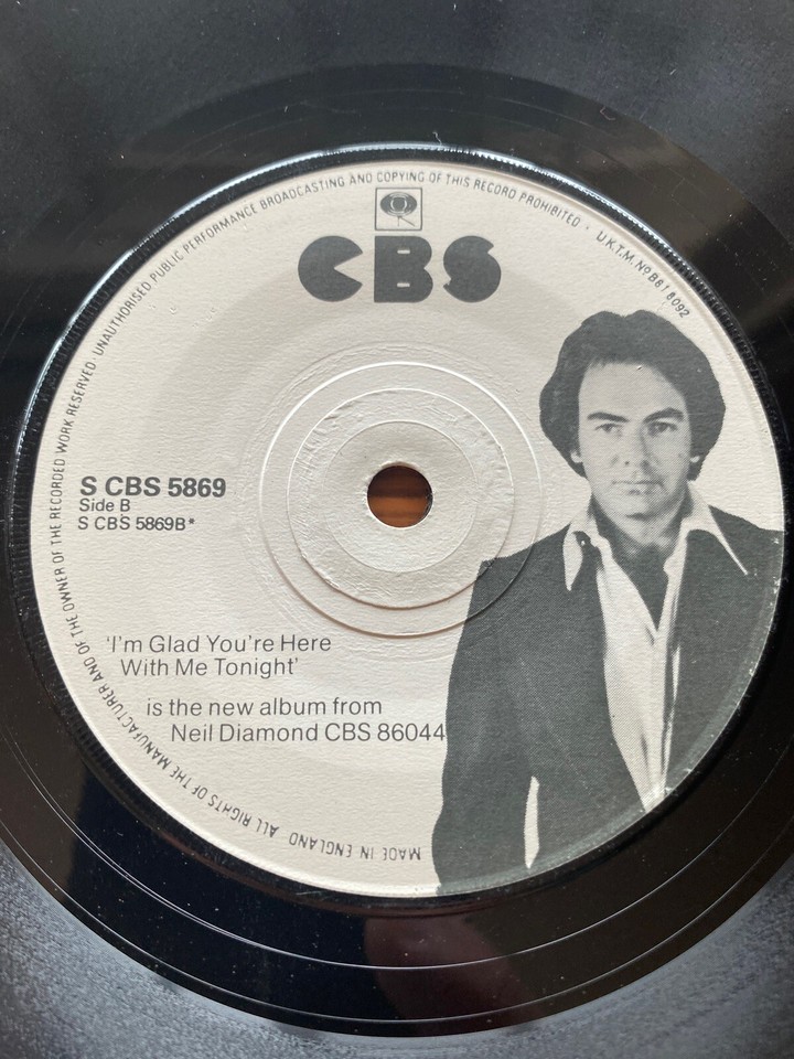 Neil Diamond Desirée 7" vinyl single record UK SCBS5869 CBS 1977 | eBay