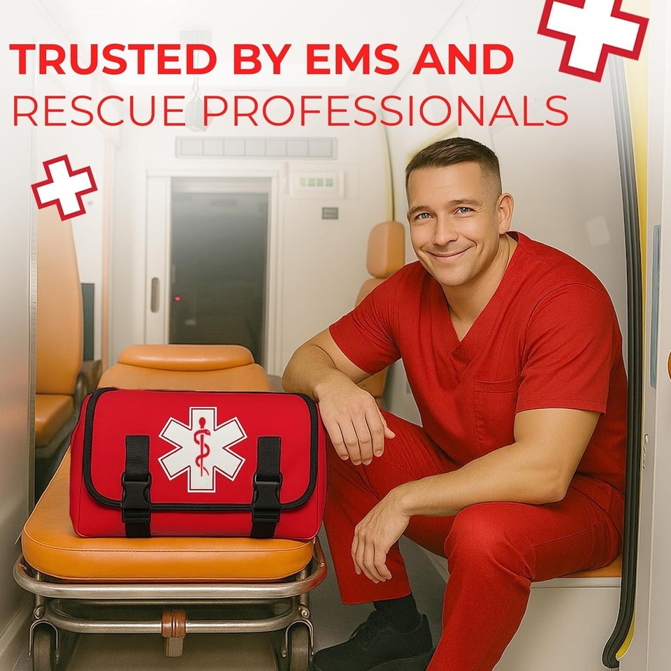 Fully Stocked EMT Trauma Bag – Tactical First Responder Medical Kit ...