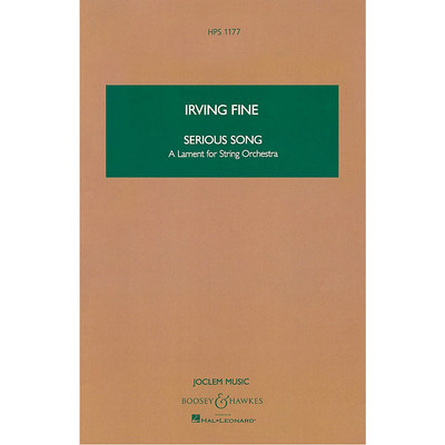 Serious Song (A Lament for String Orchestra) Scores/Books Series by ...