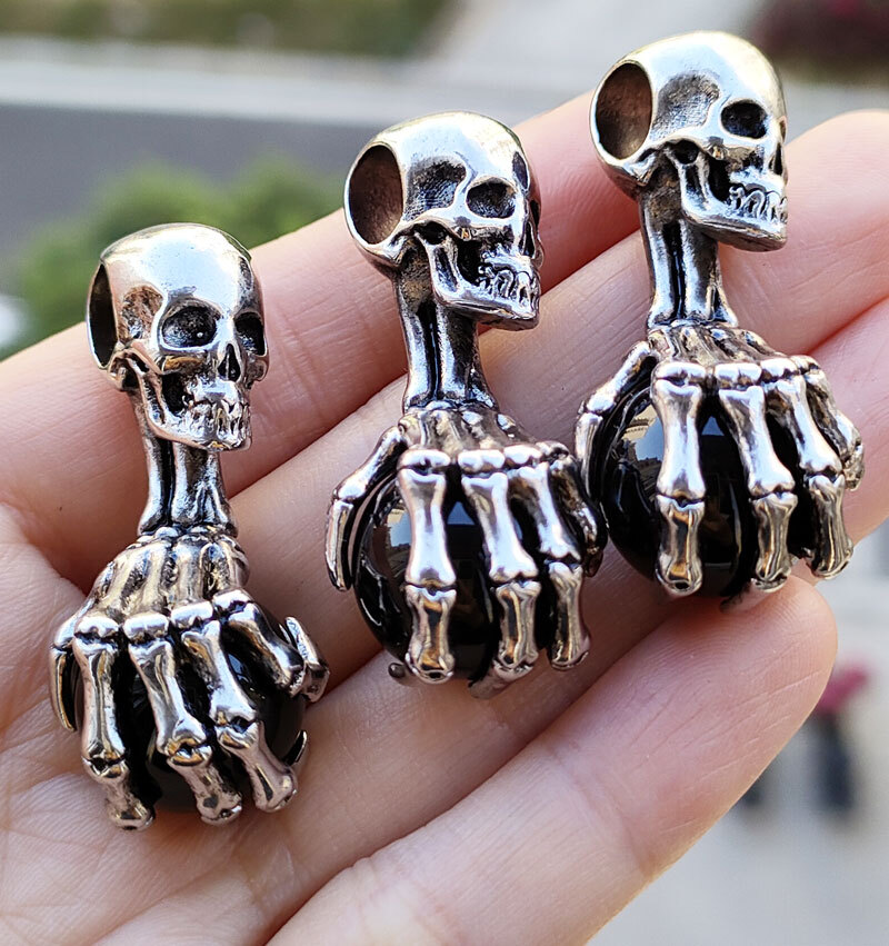10pcs Obsidian Gems Skull Hand Pendants Magic Reiki Healing Amulet | eBay