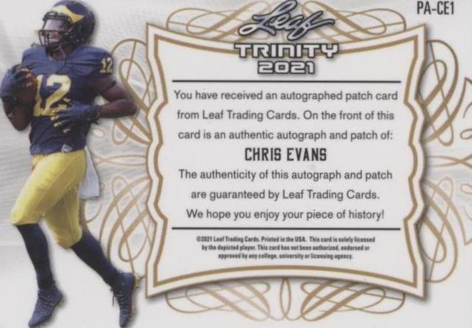 2021 Leaf Trinity Chris Evans #PA-CE1 for sale | eBay