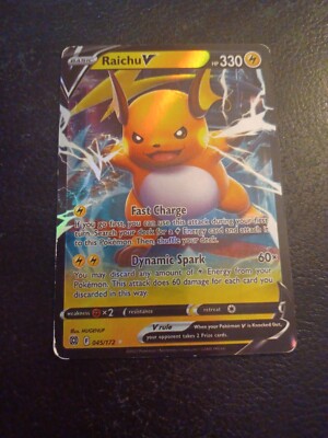 Raichu V 045/172 Card HP Error Miss Print. HP on card: 330. Normal HP ...