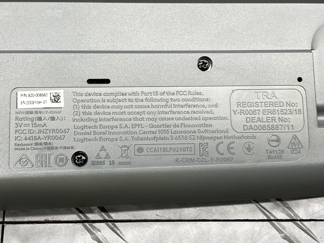 Logitech Wireless Black Keyboard Only No Receiver Y-r0067 Untested for ...