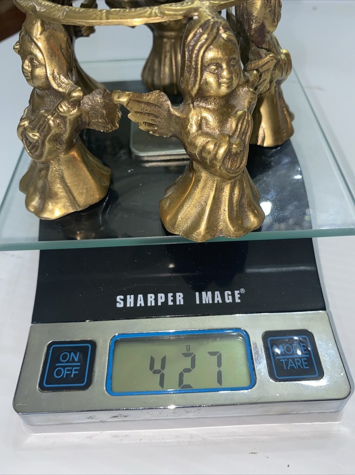 Vintage Solid Brass Angels Cherubs Sphere, Egg, Orb, Ball, Sphere Stand ...