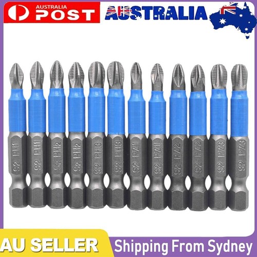 12pcs PZ1 Magnetic Screwdriver Bits Non Slip S2 Alloy Steel Screwdriver ...