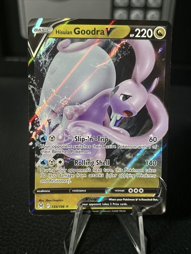 Pokémon TCG Hisuian Goodra V Sword & Shield - Lost Origin 135/196 Holo ...
