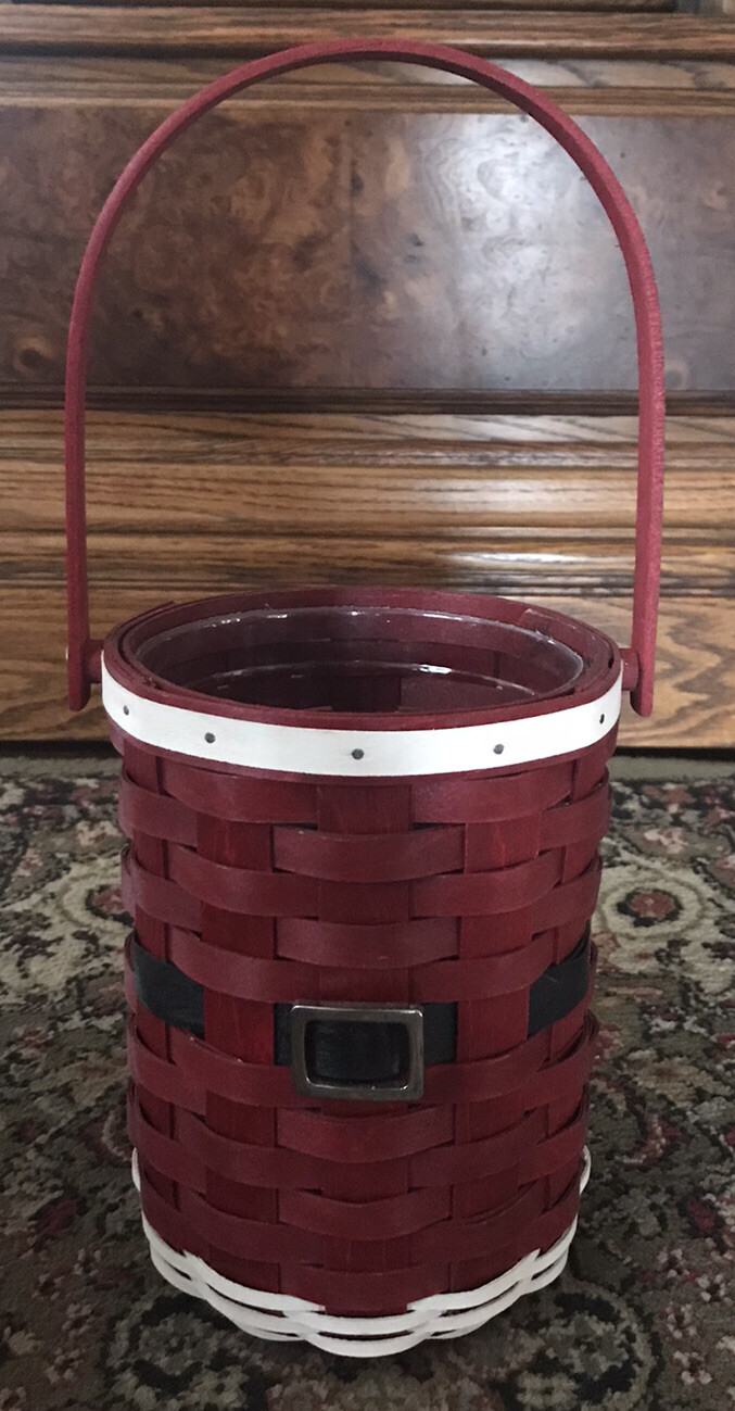 Longaberger Santa Belly Beverage/Wine Basket w/ Protector | eBay