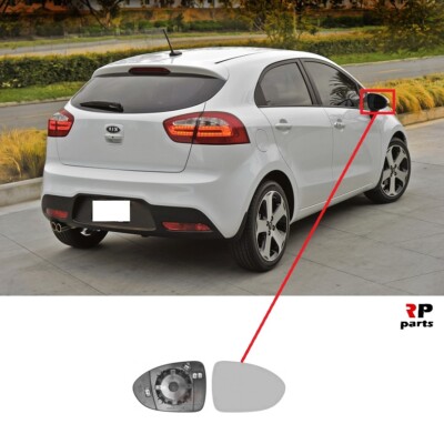 FOR KIA RIO 11-16 WING MIRROR GLASS HEATED WITH FRAME RIGHT O/S | eBay UK