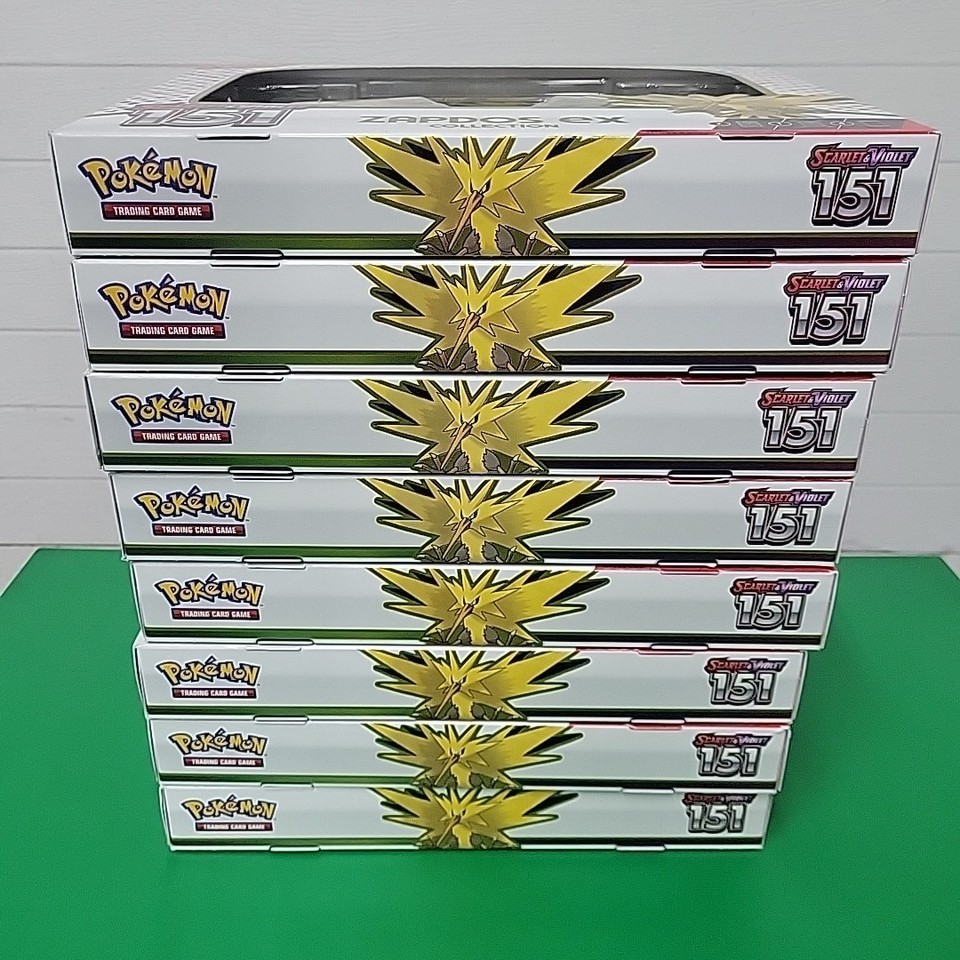 POKEMON SCARLET & VIOLET 151 ZAPDOS EX COLLECTION BOX - Lot Of 8 New ...