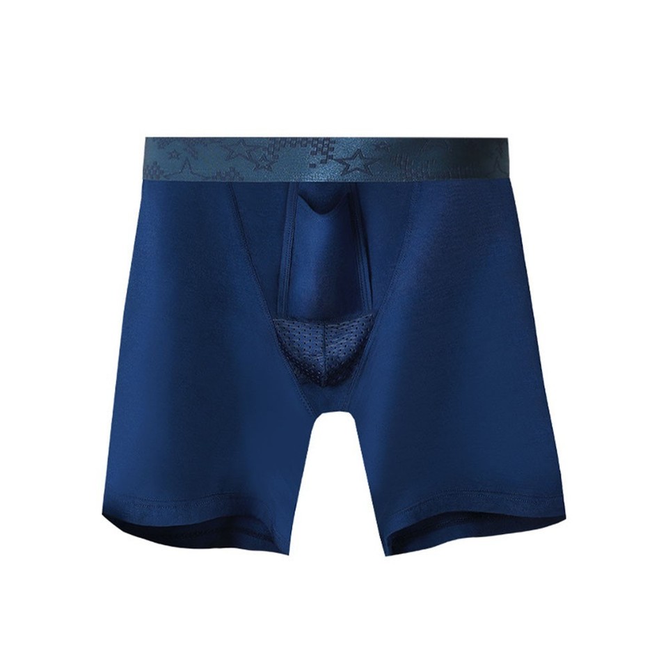 Men's Comfort Fit Swim Trunks with Bulge Pouch and Long Legs for Sports ...