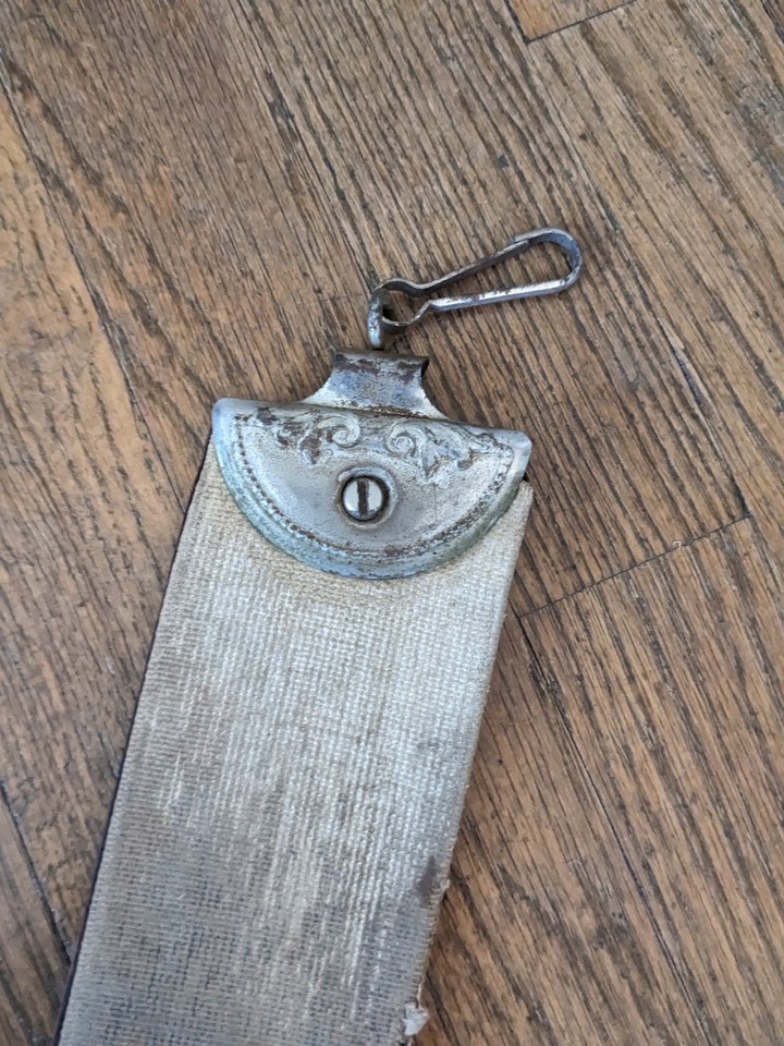 Vintage 24" Heavy Leather RUSSIA CCCP SHELL Thick Canvas Barber RAZOR ...