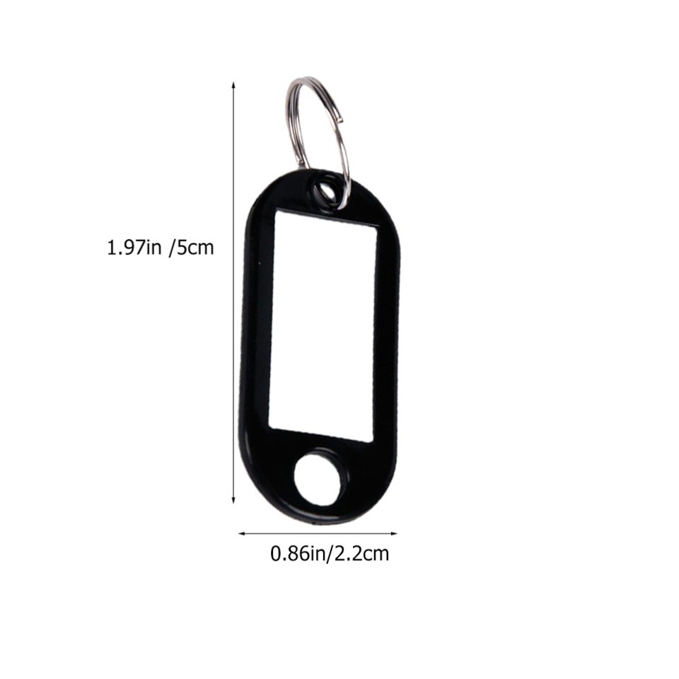 100pcs Keyrings Writeable Labels Key Pendants Tags with Ring Luggage ...