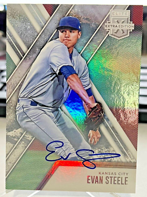 2017 Elite Extra Edition Evan Steele Auto Rookie Kansas City Royals On Card | eBay