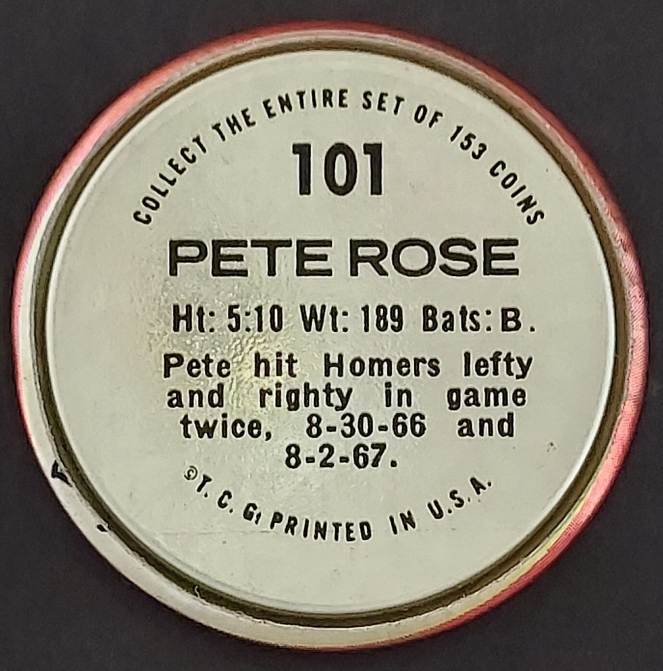 1971 Topps Baseball Coin #101- Pete Rose | eBay