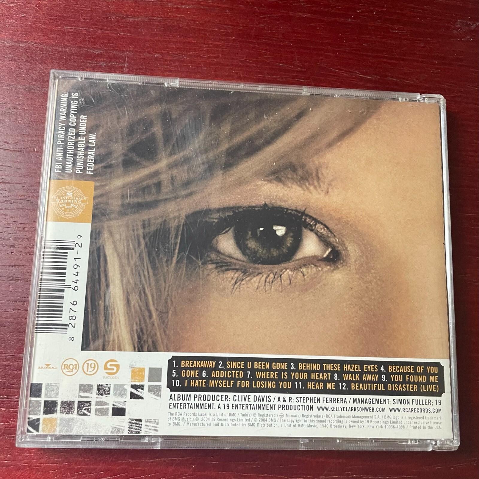 Kelly Clarkson Breakaway Album CD RCA Records 2004 Complete ...