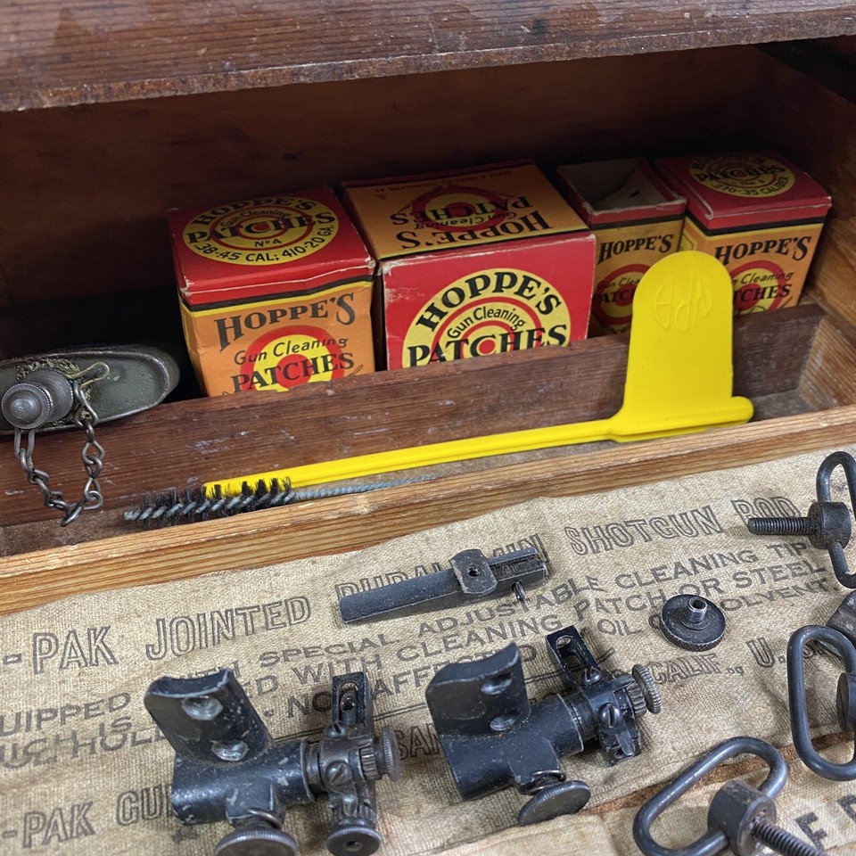 1940s Antique Gun Cleaning Box Filled As Found | eBay