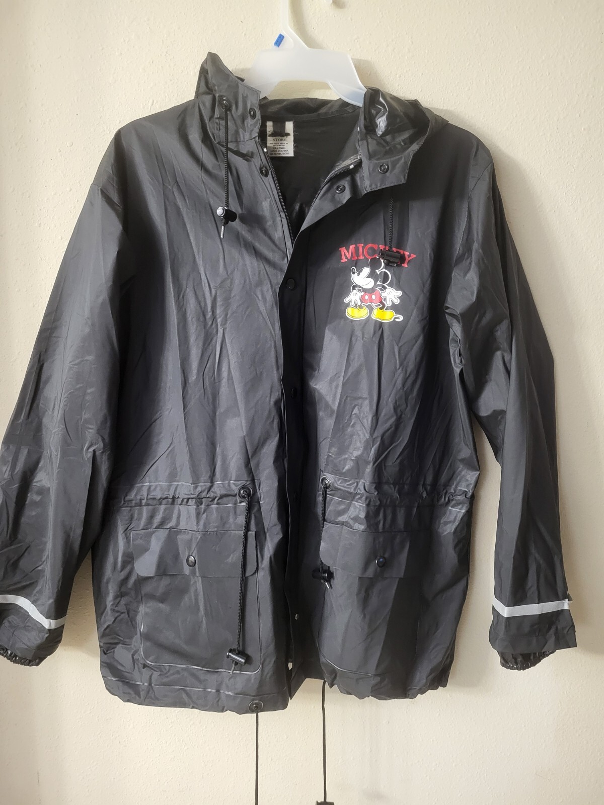 Vtg The Disney Catalog Mickey Rain Coat OSFA Green Ja… - Gem