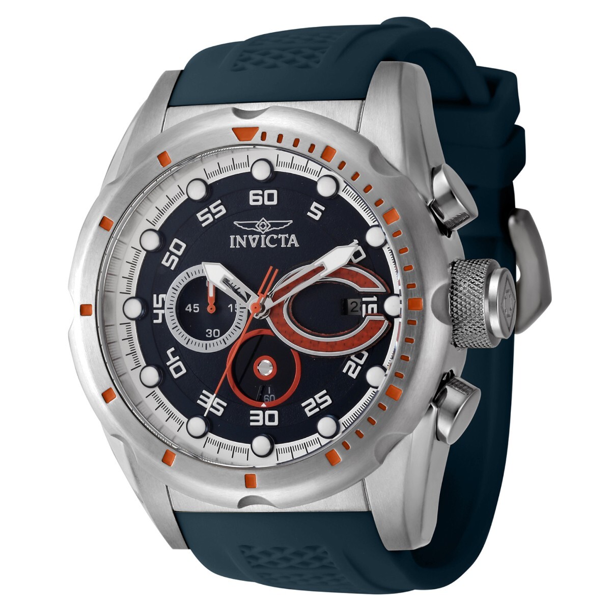 Invicta NFL Chicago Bears Men's Watch - 50mm, Black 45538 NEW | eBay