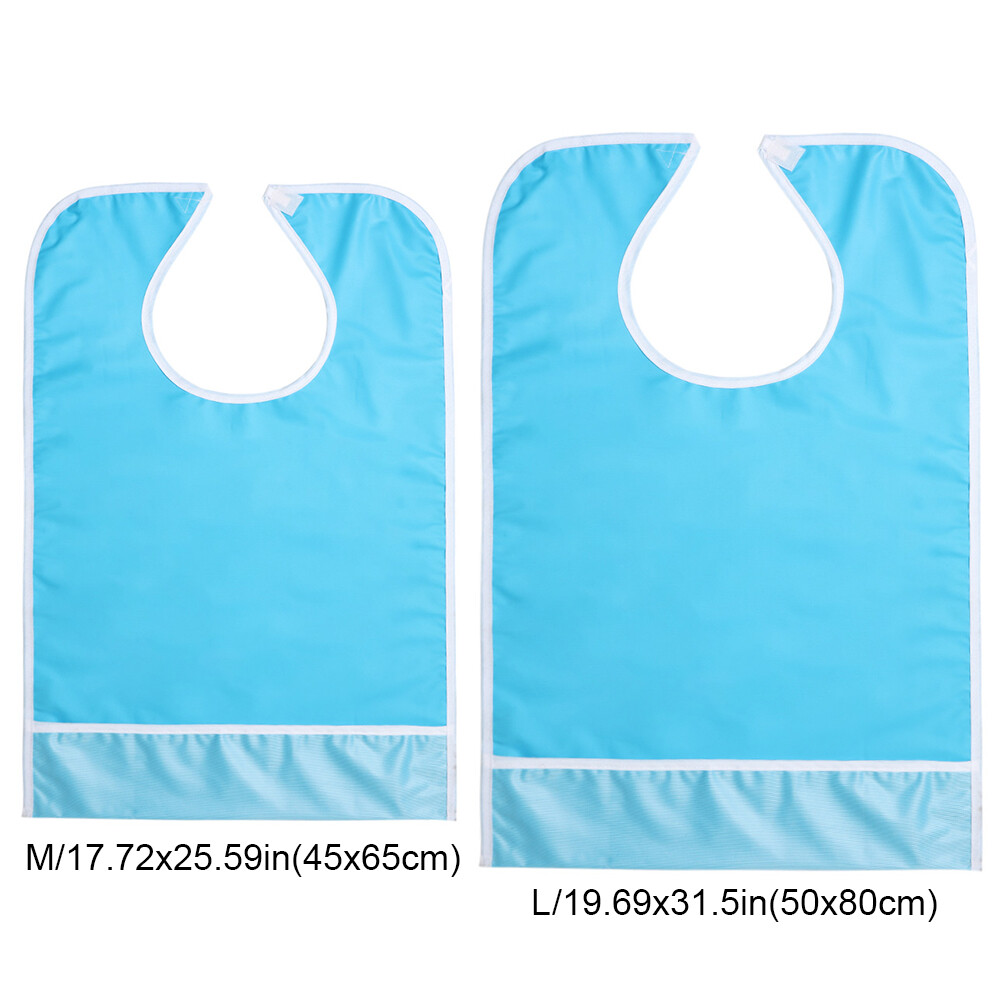 and Disabled Waterproof Apron Eating Clothing Protector Adult Bib Extra ...