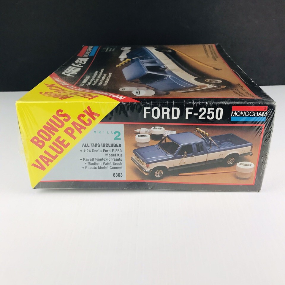RARE 1993 MONOGRAM 1:24 FORD F-250 PICKUP Model Kit Skill Level 2 Made ...