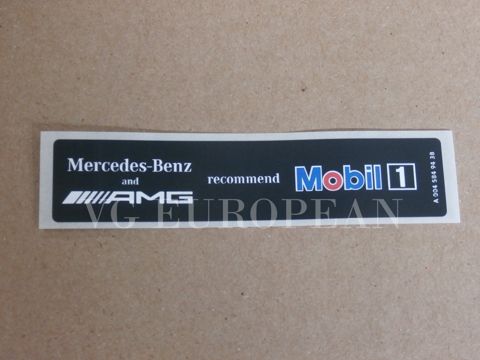 Mercedes-Benz Genuine AMG Mobil 1 Oil Sticker Label Decal NEW | eBay