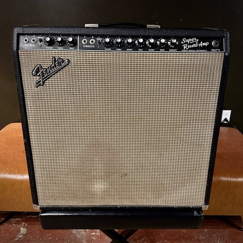 1967 Fender Super Reverb Blackface AB763 Vintage Tube Combo Amplifier ...