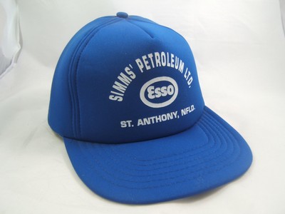 Simms Petroleum St Anthony NFLD Esso Hat Vintage Blue Snapback Baseball ...