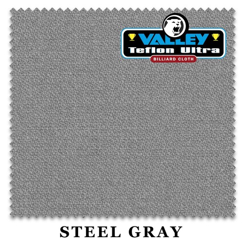 7' Championship Valley Teflon Ultra Billiard Pool Table Cloth - Steel ...