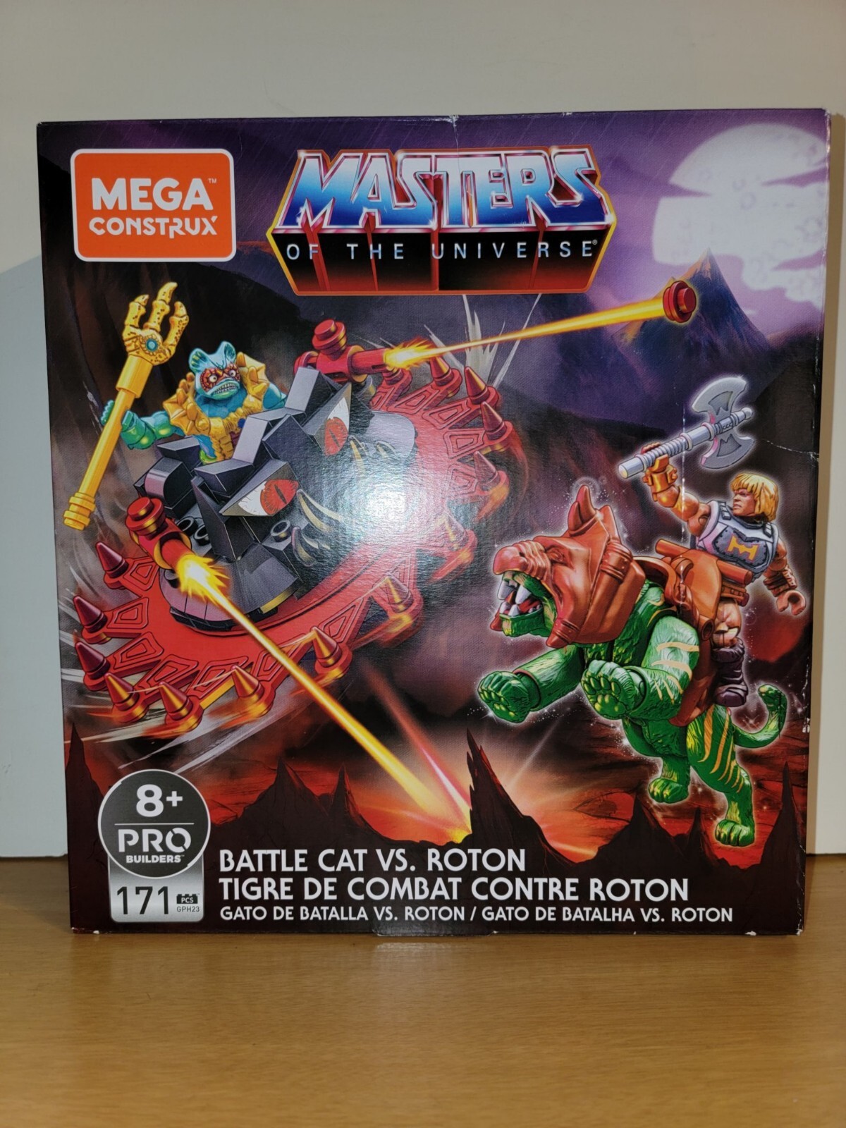 MOTU Masters of the Universe Mega Construx Battle Cat vs Roton Set ...