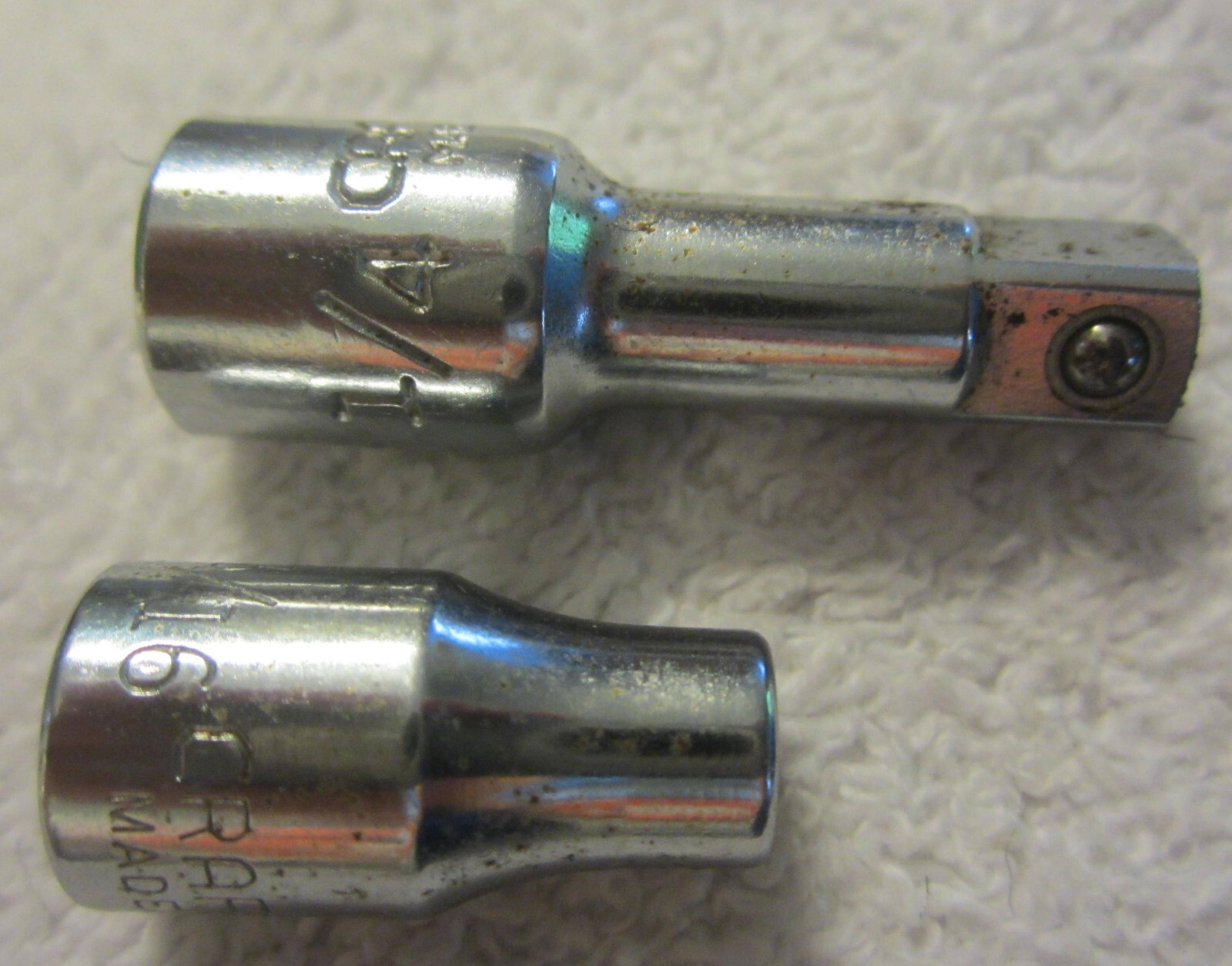 2 Craftsman lot,3/16", 1/4" dr V 43491 socket,43538 H extension,Vintage ...