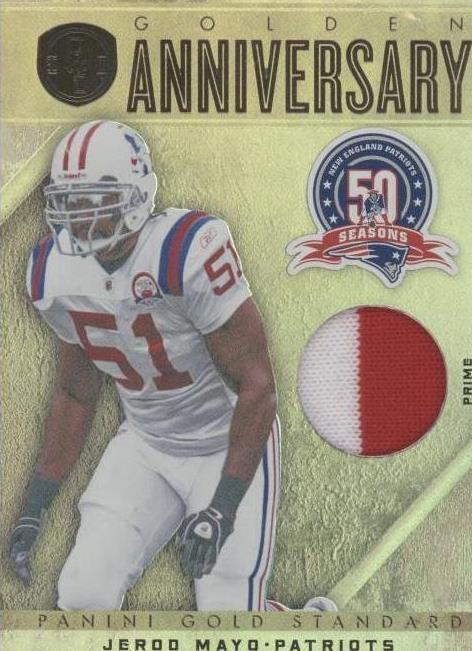 2011 Panini Gold Standard - Golden Anniversary Jerod Mayo #4 Materials ...
