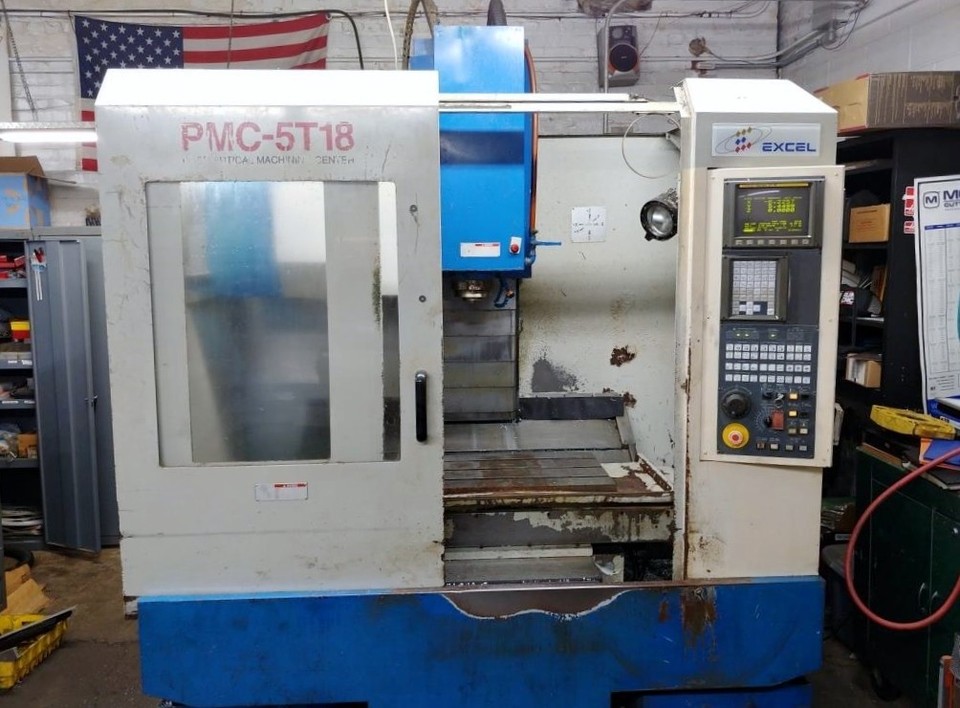 Excel Pmc-5t18 Vertical Machining Center 18 ATC X 20" Y 16" CAT 40 ...