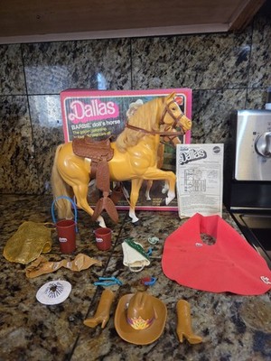 Vintage 1980 Mattel (3312) DALLAS BARBIE Doll's Horse w/ Box | eBay