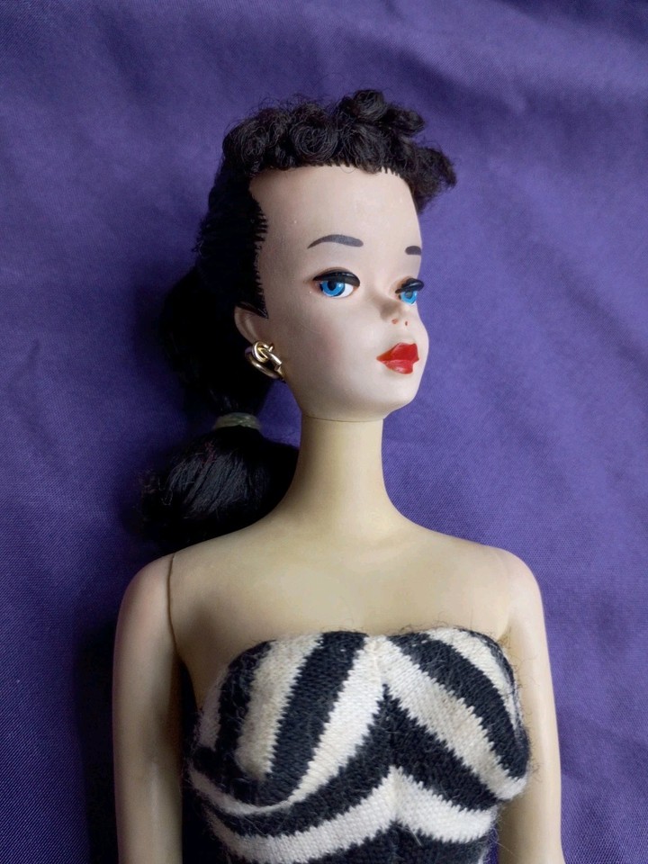 VHTF ORIGINAL MAKEUP NM Vintage Barbie Ponytail Doll #3 Brunette - Doll ...