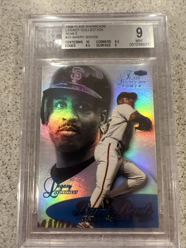 Barry Bonds 1999 Flair Showcase Legacy Collection Row 3 #25 BGS 9 Mint Fleer 99 | eBay