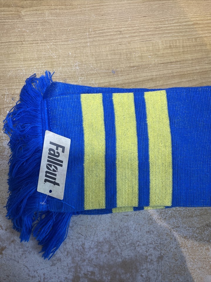 Fallout Official Bethesda - Vault-Tec Knit Scarf Blue & Yellow - 50 ...
