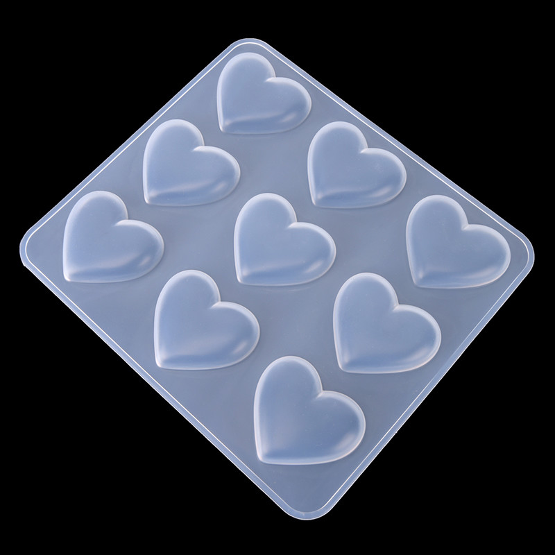 Resin Jewelry Mold Diy Silicone Heart Shape Craft DIY UV Resin Cake De ...