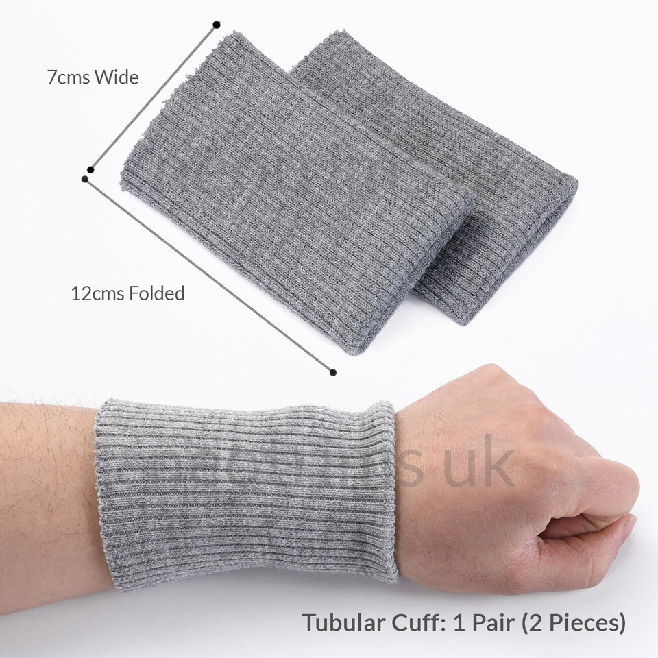 Rib Knit Cuffs Pair,Tubular Ribbing Seamless Cuffing Fabric ReVamp ...