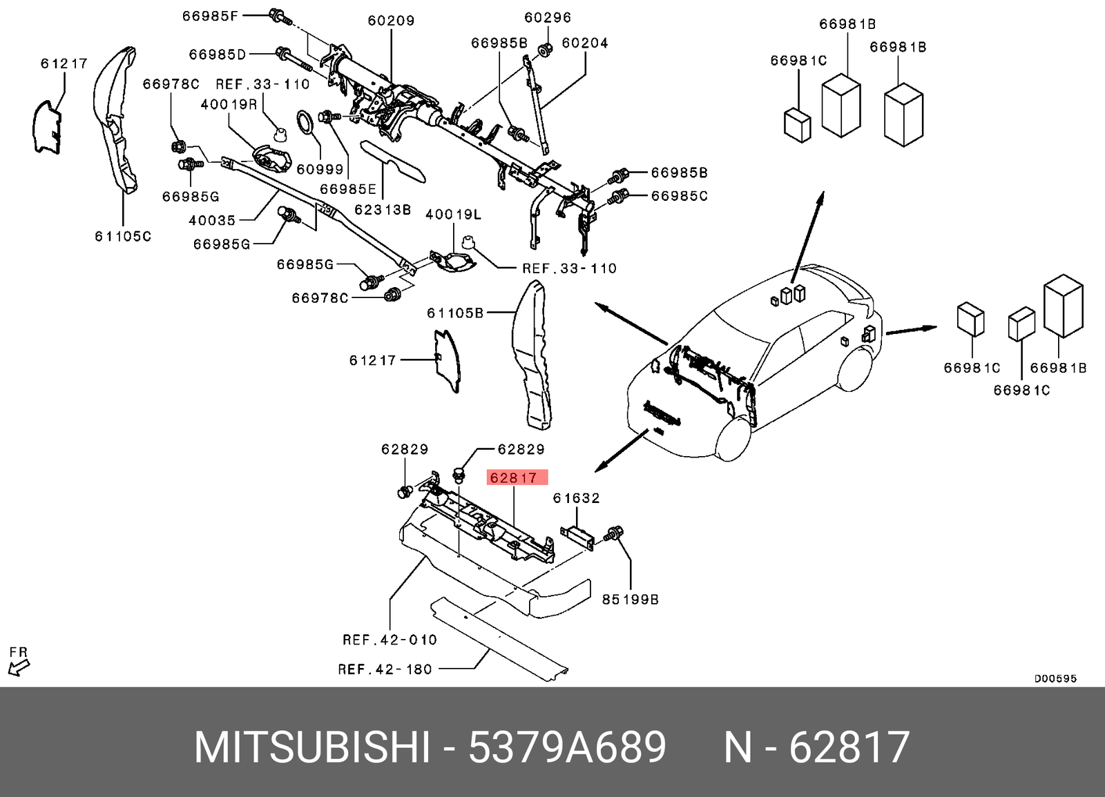 Genuine OE PanelAir Guide 5379A689 for Mitsubishi 5379-A689 | eBay