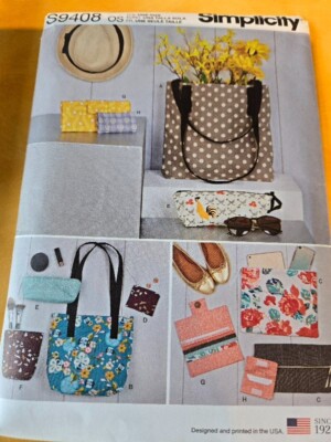 Simplicity S9408 Tote Bags, Cosmetic Bags, Wallets, Coin Purse, Clutch UNCUT | eBay