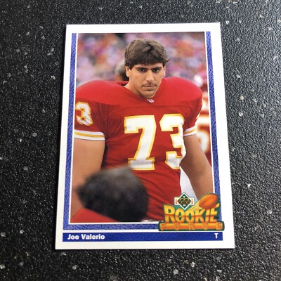 Joe Valerio RC 1991 Upper Deck Football #613 NFL Kansas City Chiefs OT ...