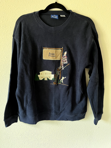 Vintage Womens EP Pro Blue Golf Cardigan Sweater Large Women Golfer ...
