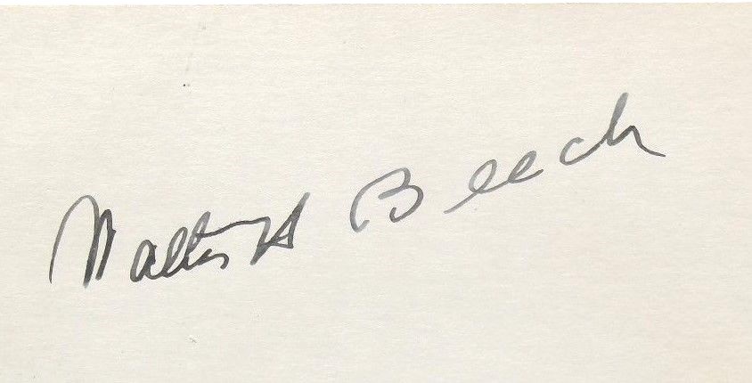 Walter Beech Aviation Pioneer Founded Beech Aircraft Company Autograph ...