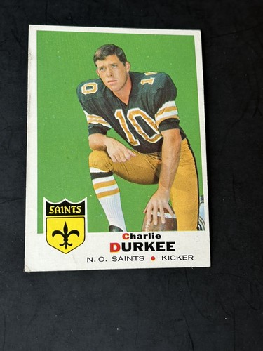 1969 Topps Football #257 Charlie Durkee EX New OrleansSaints Rookie ...