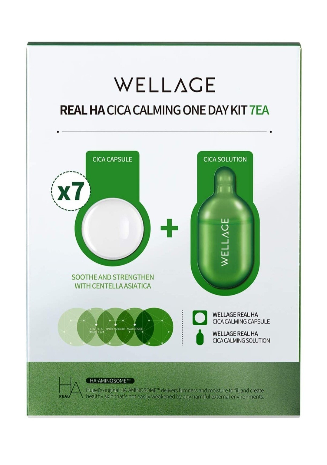 WELLAGE Real HA Cica Calming One Day Kit 7ea, Intensive Soothing and ...