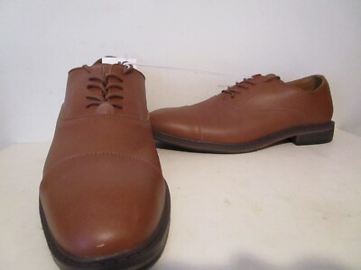 Goodfellow Mens Owen Casual Dress Lace Up Cap Toe Oxford Shoes Brown ...