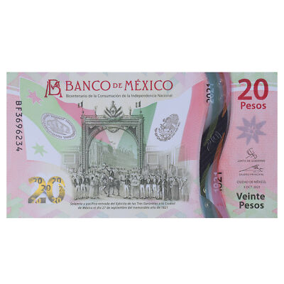 [#246162] Banknote, Mexico, 20 Pesos, 2021, 2021-10-05, UNC | eBay